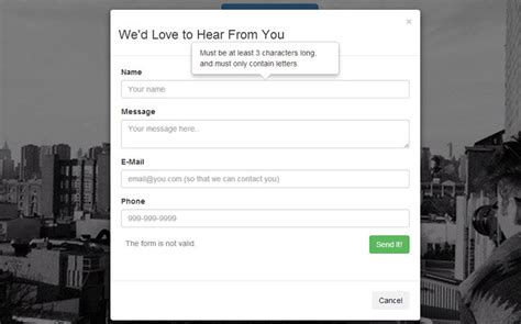 8 Free Bootstrap Contact Form Templates With Validation