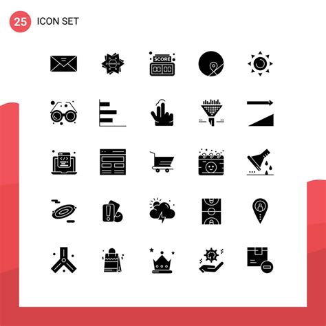 Editable Vector Line Pack of 25 Simple Solid Glyphs of beach location logo map score Editable ...