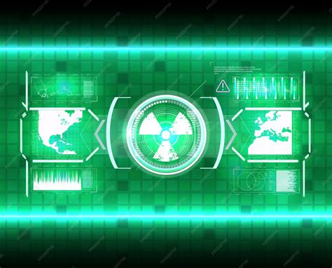 미래의 Hud 인터페이스 화면 디지털 설명 선 제목 Hud Ui Gui 미래형 사용자 인터페이스 화면 요소 집합입니다 비디오 게임을위한 첨단 스크린 공상 과학 컨셉