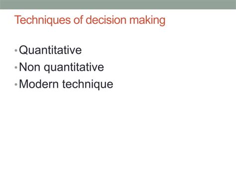 Planning Process And Decesion Making Techniques Ppt