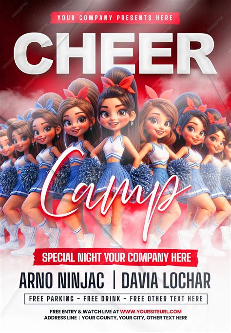 Cheer Camp Flyer Psd Template Premium Ai Generated Psd