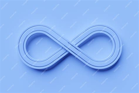 Premium Photo Blue Infinity Symbol Template 3d Illustration Of A