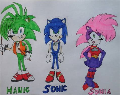 Sonic Sonia And Manic By Mavhunterj17 On Deviantart