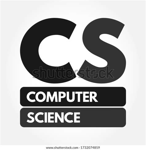 Cs Computer Science Acronym Technology Concept Stock Vector Royalty Free Shutterstock