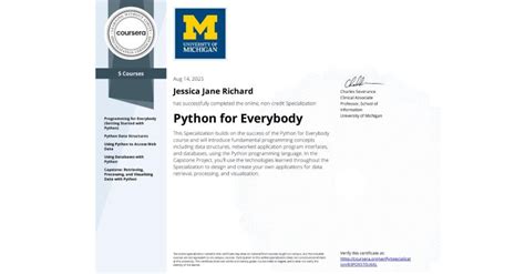 Python Programming Universityofmichigan Learningjourney Ai Ml