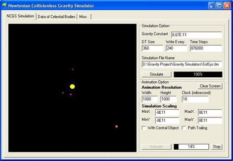 Orimath Newtonian Collision Less Gravity Simulator