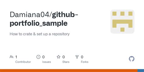 Github Damiana04 Github Portfolio Sample How To Crate And Set Up A Repository