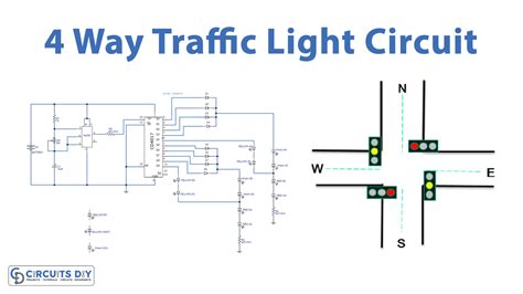 Four Way Traffic Light Circuit