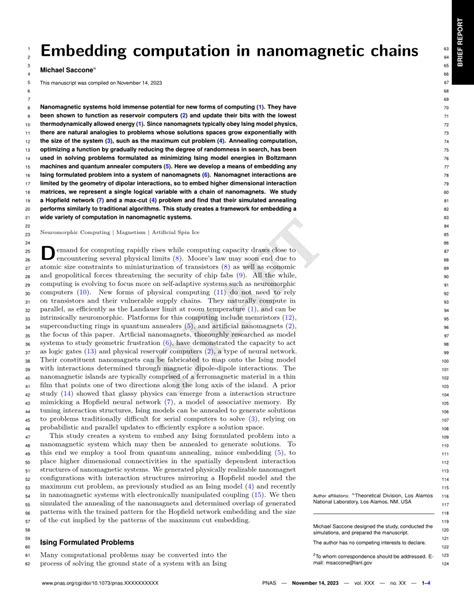 Pdf Embedding Computation In Nanomagnetic Chains