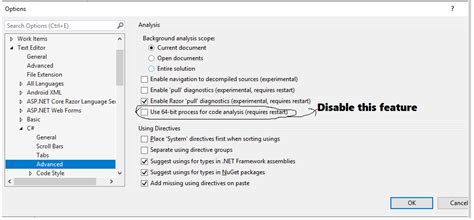 c how do i disable all roslyn code analyzers stack overflow