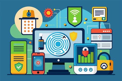 Premium Vector Biometric Security System Scanning For Identification