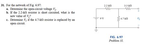 Solved 31 For The Network Of Fig 6 97 A Determine The