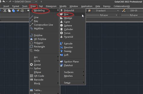 how to create a solid 3d box with box command gstarcad