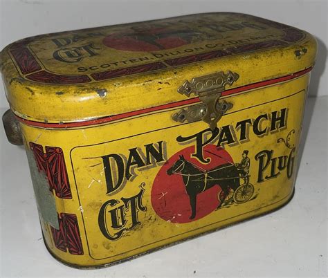 Bid Now Dan Patch Cut Plug Advertising Tin Invalid Date Cst