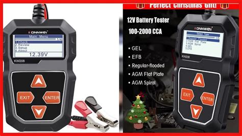 KONNWEI KW208 12V Car Battery Tester, 100-2000 CCA Load Tester ...