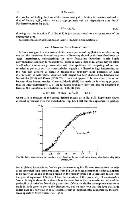 The Laminar Turbulent Transition Zone In The Boundary Layer Pdf Physics Science