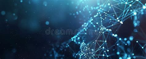 Abstract Blue Network With White Glowing Lights Stock Image Image Of Universe Network 327145815