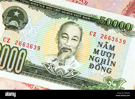Money Vietnam Currency Detail Of Old Vietnamese 50000 Dong Vietnamese