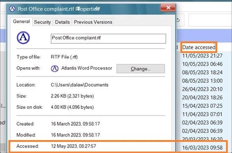 how to make date accessed work properly in file explorer windows