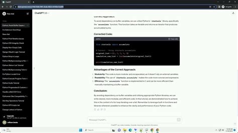 Python How To Avoid Dependency Of Buffer Variable In For Loop Youtube