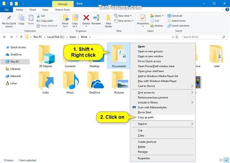 Copy Path In File Explorer In Windows 10 Tutorials