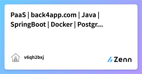 Paas Java Springboot Docker Postgresql Github
