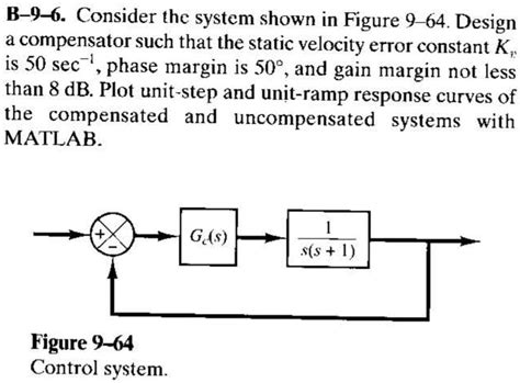 solved i need help b 9 6 consider the system shown in figure 9 64