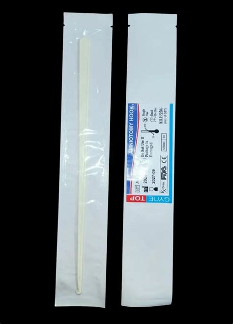 White Amniotomy Hook Amni Hook For Hospital Packaging Type