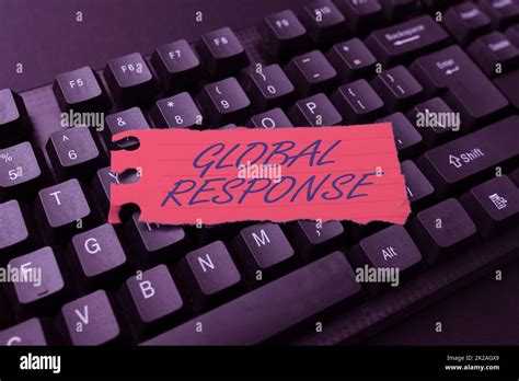 Handwriting Text Global Response Conceptual Photo Indicates The Behaviour Of Material Away From
