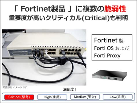 Fortinet製品 」に複数の脆弱性 深刻度：critical