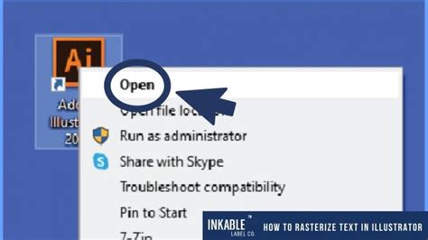 How To Rasterize Text In Illustrator Inkable Label Co
