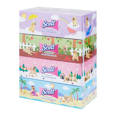 สก๊อตต์ กระดาษเช็ดหน้า 110 แผ่น แพ็ค 4 Big C Online