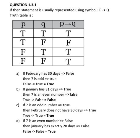[solved] exercise 1 3 1 truth values for conditional statements in