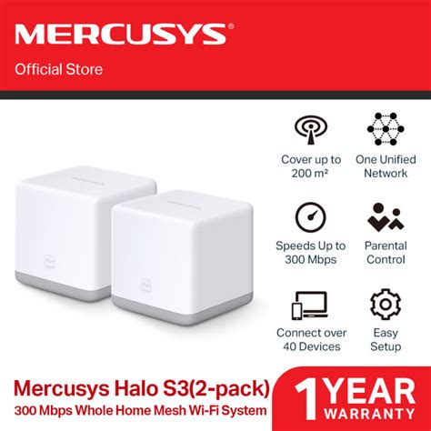 Powered By Tp Link Mercusys Halo S3 3 Pack 300 Mbps Whole Home Mesh