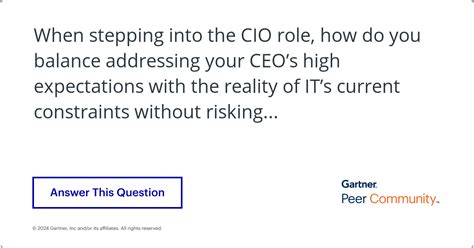 When Stepping Into The Cio Role How Do You Balance Addressing Your Ceo