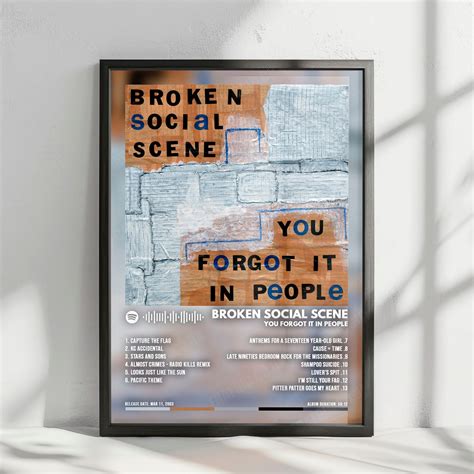 Broken Social Scene You Forgot It In People Album Cover Poster That Gig