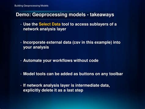 Ppt Network Analyst Automating Workflows With Geoprocessing Powerpoint Presentation Id3043612