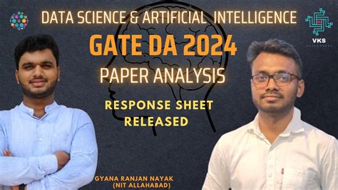 Gate 2024 Da Response Sheet Released Answer Key Of All 65 Questions
