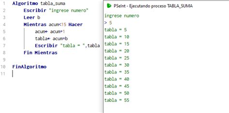 PROGRAMAS EN PSEUDOCÓDIGO EN PSEINT