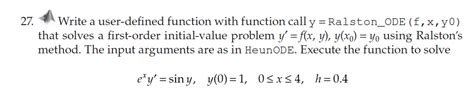 Solved A Write A User Defined Function With Function Chegg