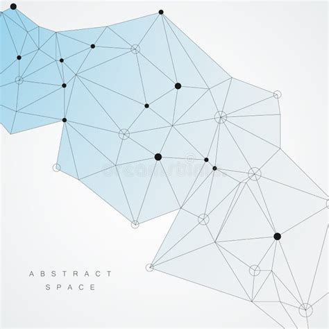 abstract connection structure with dots and lines vector background