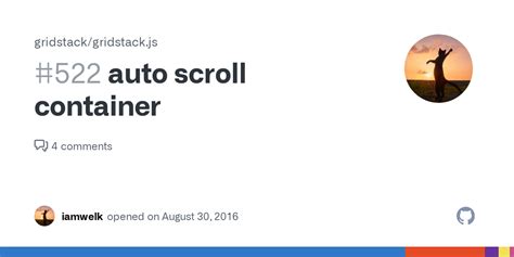 Auto Scroll Container · Issue 522 · Gridstackgridstackjs · Github