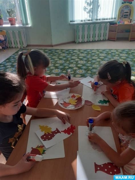Аппликация в средней группе «Осенняя ваза 7 фото Воспитателям детских садов школьным