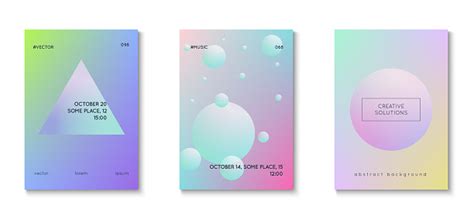 추상 디자인 Fluorescent Sphere Collection 바이올렛 홀로그램 세트 생생한 요소 3d 모양 삼각형