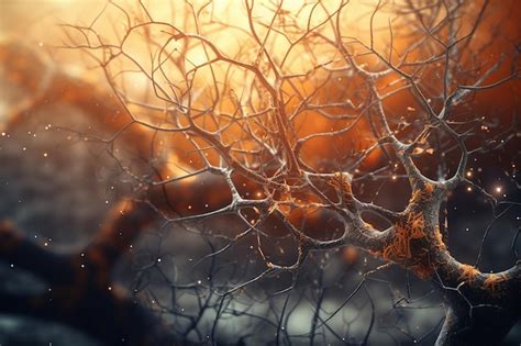 Premium Ai Image 3d Rendering Of Neuron Cell With Neurons In Brain Nervous System