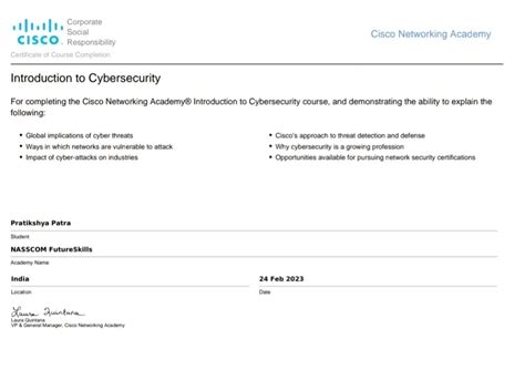 pratikshya patra on linkedin nasscom cybersecurity cisco