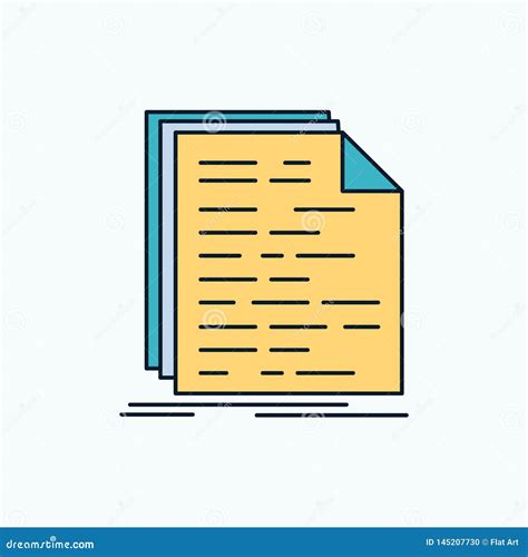 Code Coding Doc Programming Script Flat Icon Green And Yellow Sign And Symbols For Website