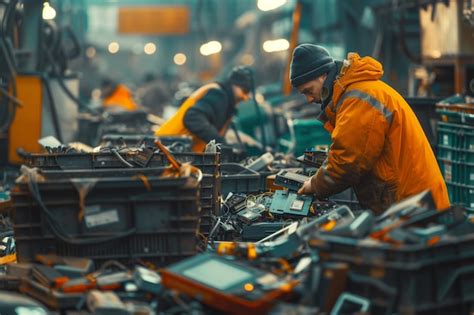 Electronics Recycling And Sorting Process Premium Ai Generated Image
