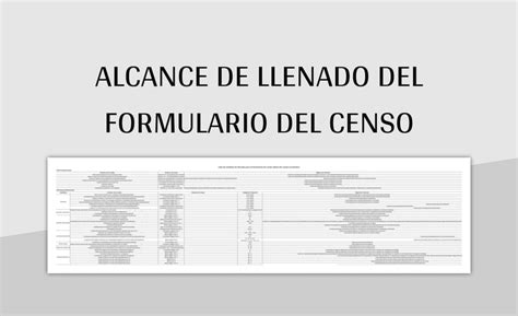 Plantilla De Excel Formulario De Aceptación Del Censo De Equipos De