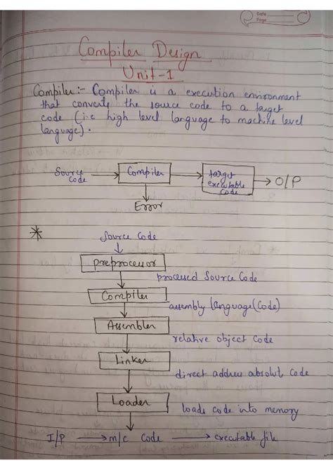 compiler design notes ompiler dishn note computation of parsing